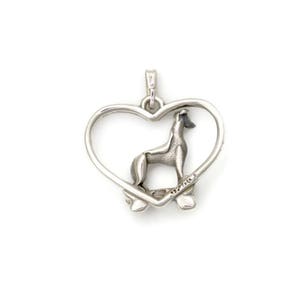 Sterling Silver Whippet Necklace Silver Whippet Pendant Fr - Etsy