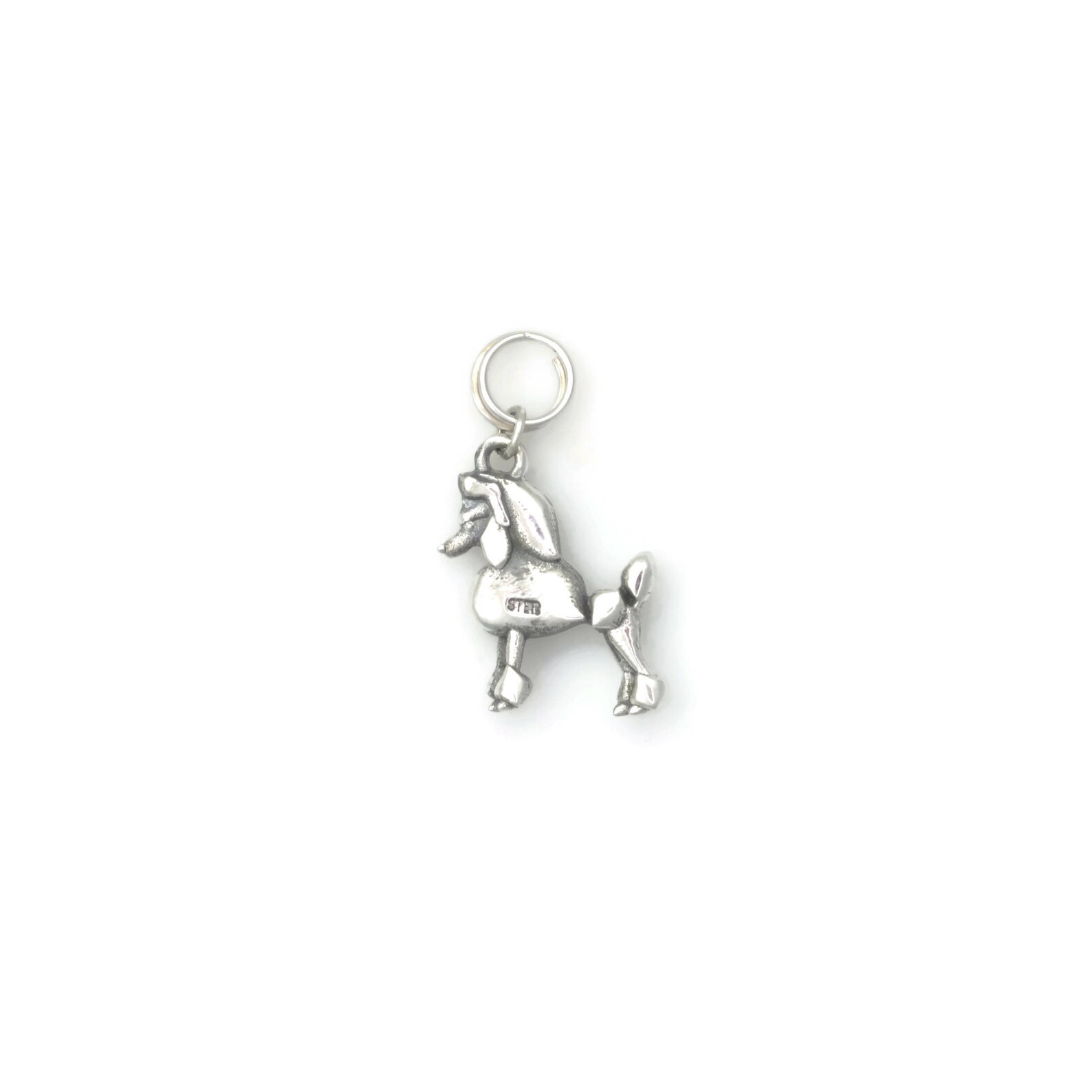 Sterling Silver Poodle Charm Silver Poodle Pendant Silver - Etsy
