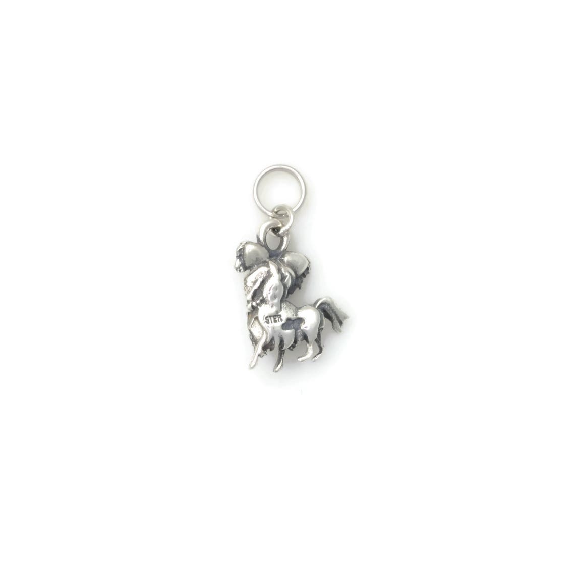 Sterling Silver Papillon Charm, Silver Papillon Pendant Fr Donna ...