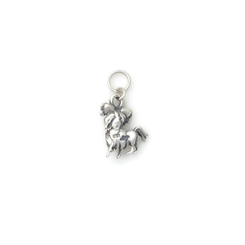 Sterling Silver Papillon Charm, Silver Papillon Pendant Fr Donna ...