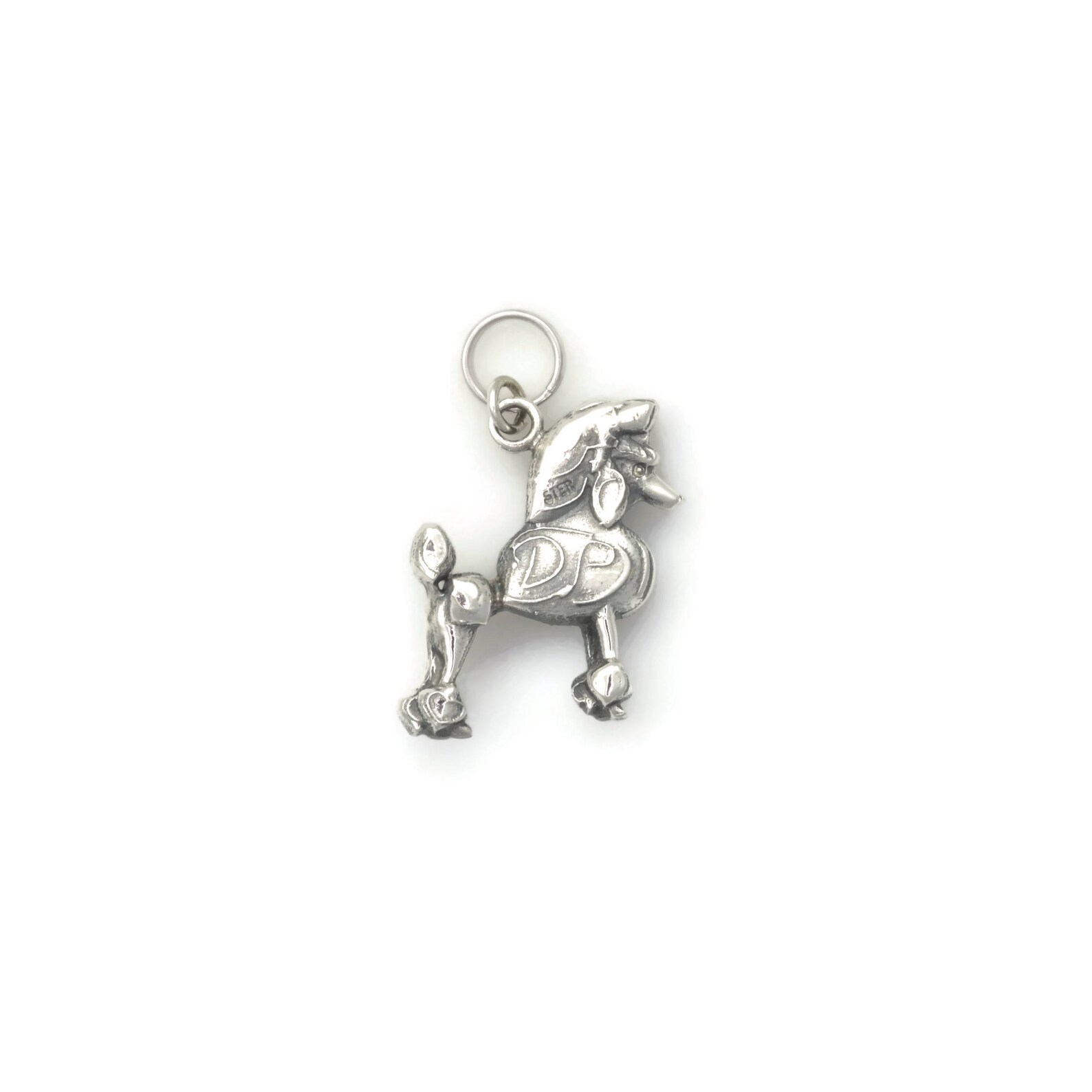 Sterling Silver Poodle Charm Silver Poodle Pendant Silver - Etsy