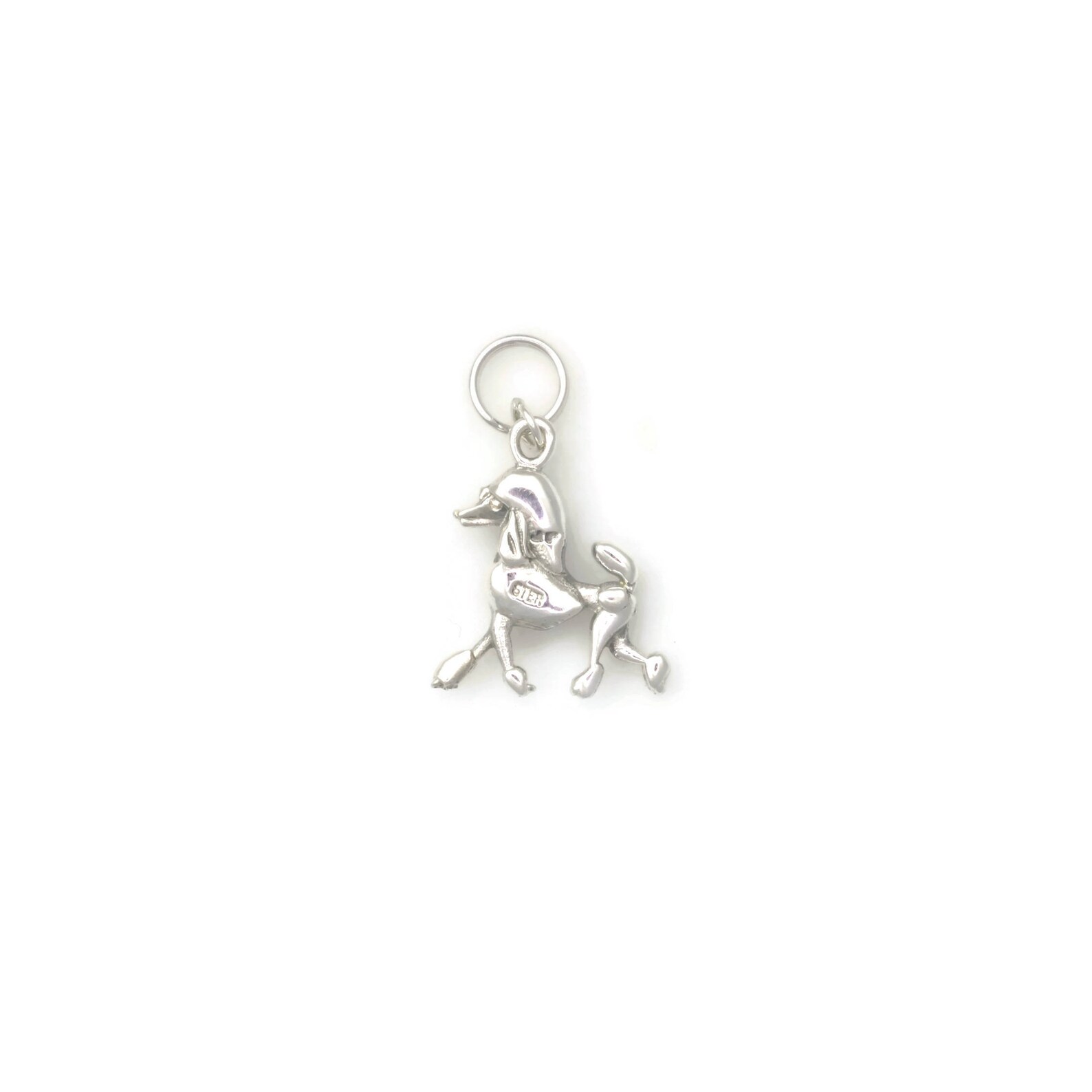 Silver Poodle Charm, Silver Poodle Pendant, Custom Poodle Jewelry Fr ...