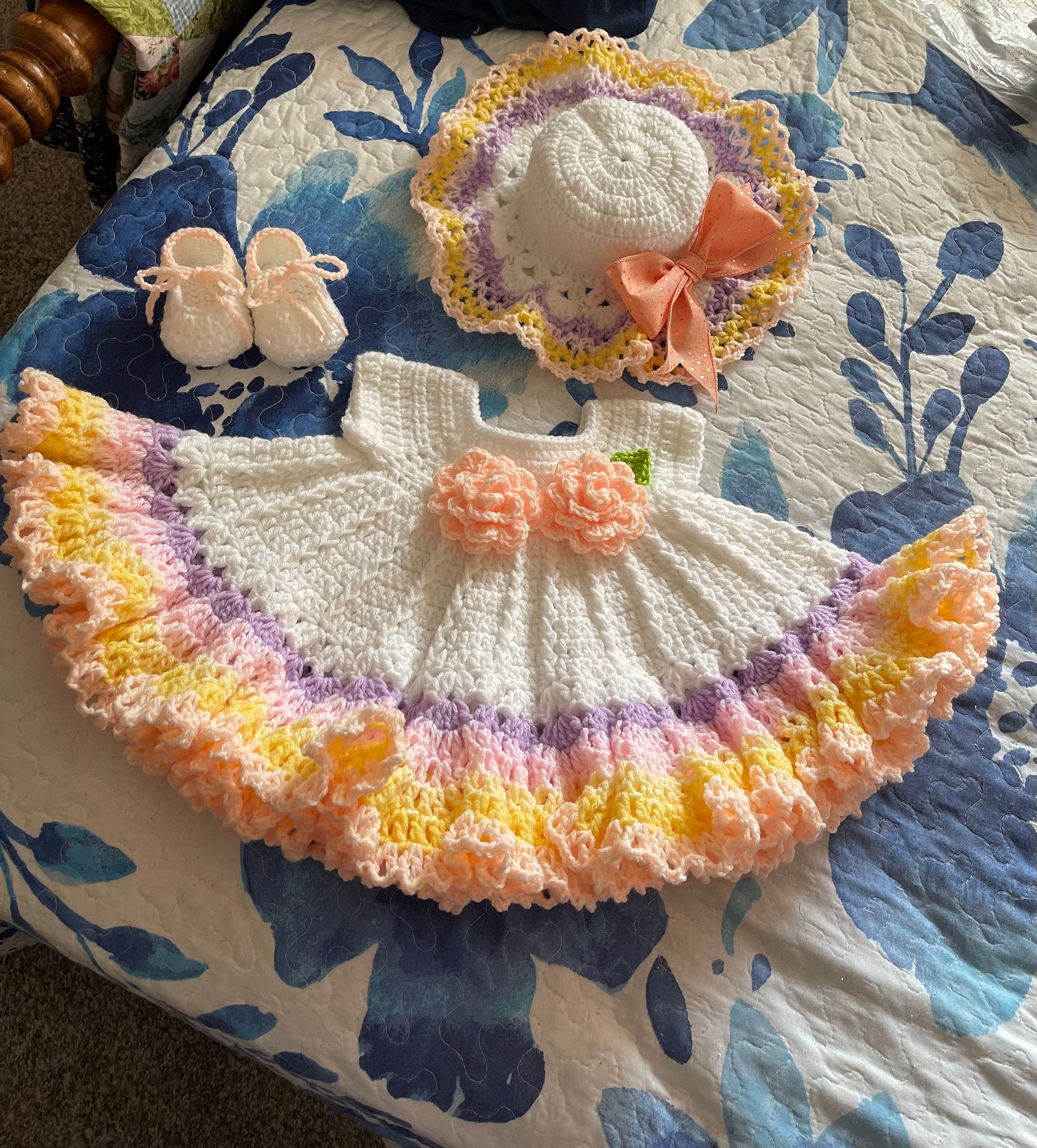 Colorful crochet outfit this one is beautiful for summer | Etsy