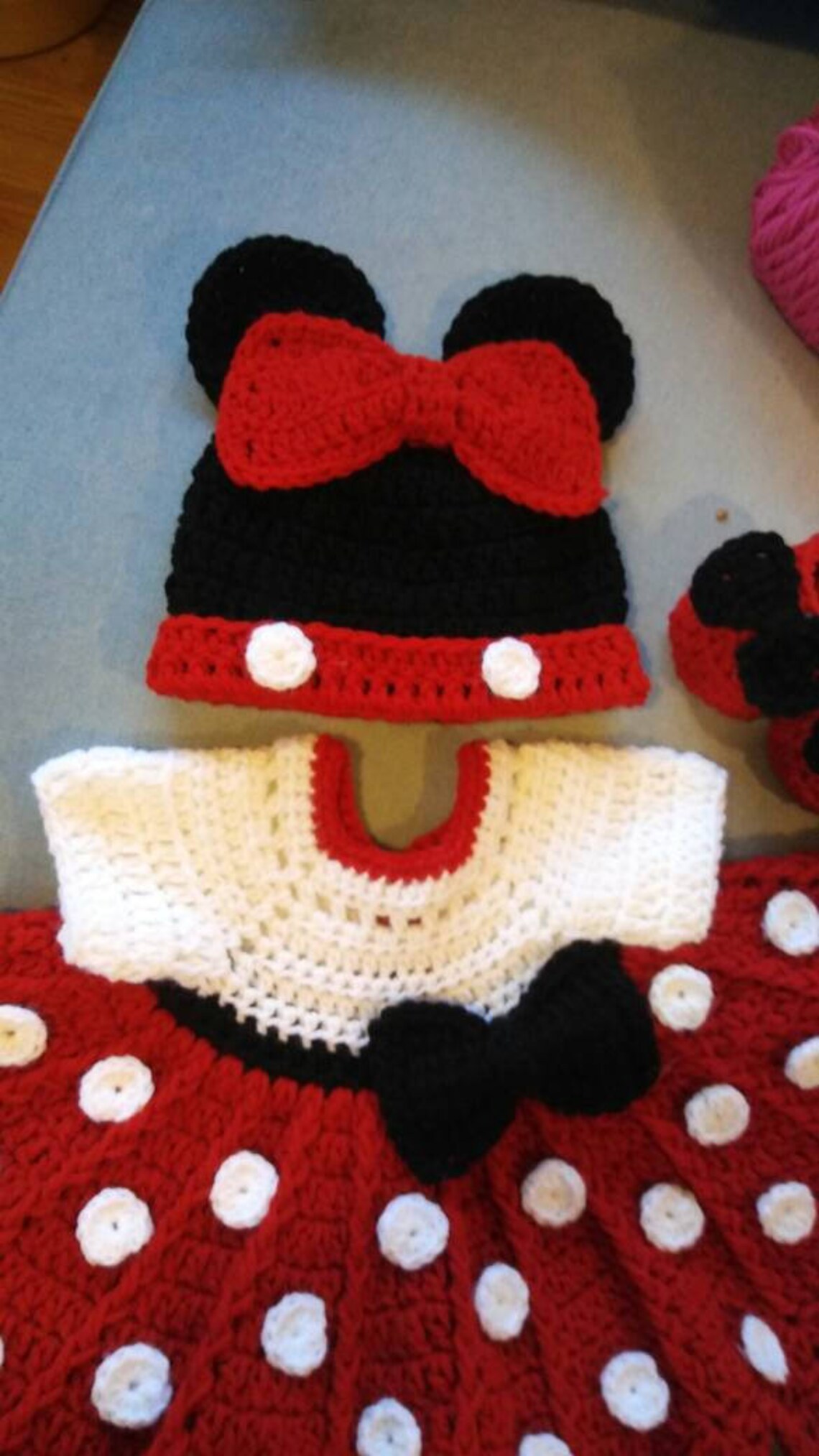 Crochet Minnie Mouse Set This One is so Cute! - Etsy