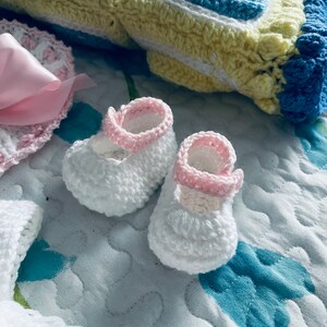 Beautiful White and Pink Hand Crochet Baby Layette - Etsy