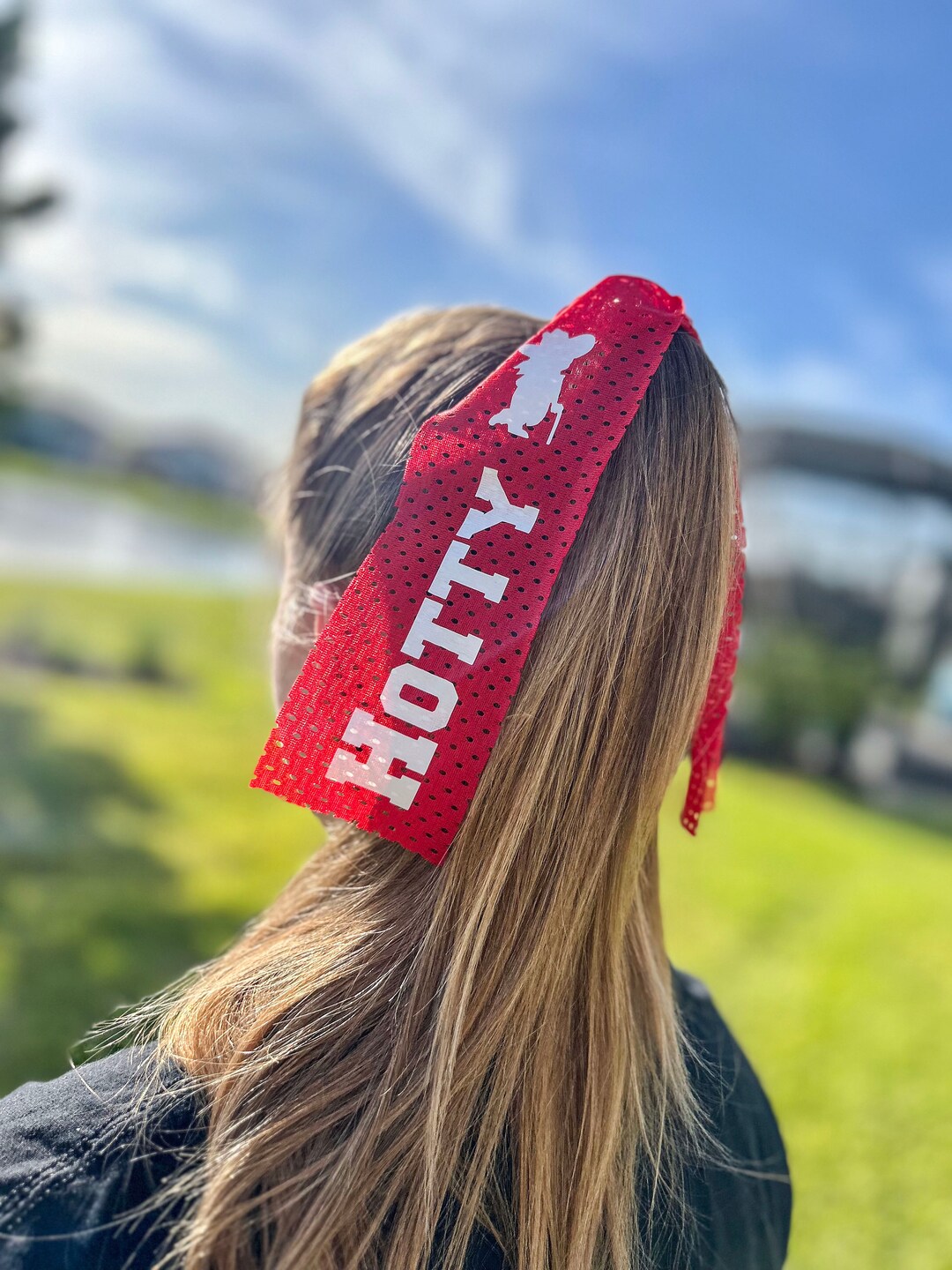 Custom Hotty Toddy Red Jersey Ribbon for Game Day Ships Free Handmade ...