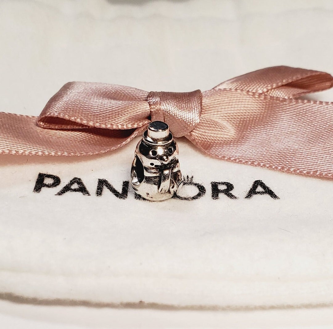 Authentic Pandora Sterling Silver Snowman Charm #790374 Retired - Etsy