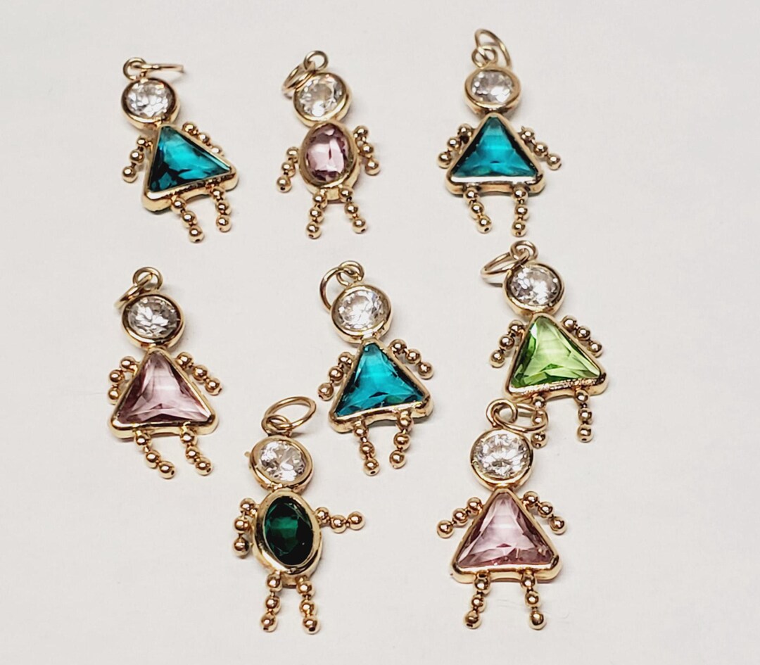14kt Yellow Gold Assorted Child Kid Baby Gemstone Birthstone PENDANT ...
