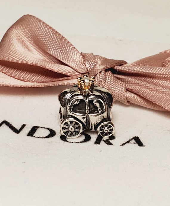 Authentic Pandora Silver Ale Royal Carriage White Pea… - Gem