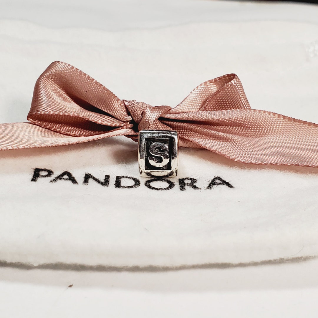 Authentic Pandora Letter S Sterling Silver Initial Charm 790323S Bead ...