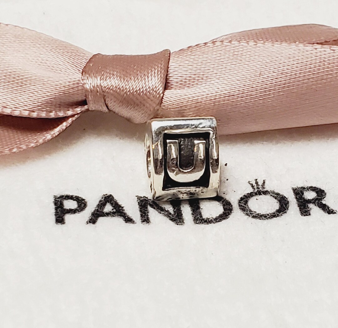 Authentic Pandora Silver Alphabet Initial Block Letter U Charm #790323U ...
