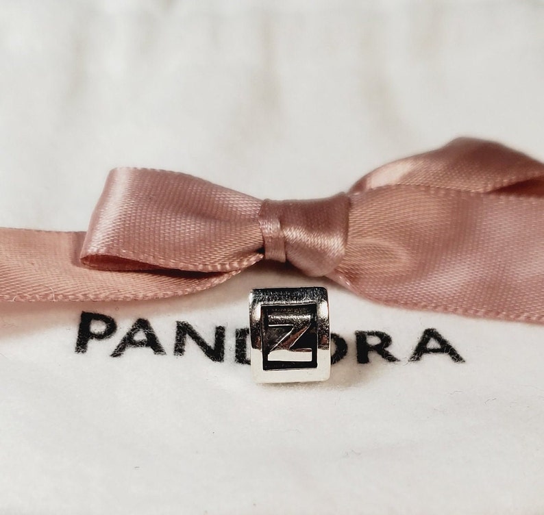 Authentic Pandora Silver Alphabet Initial Block Letter Z Charm #790323 ...