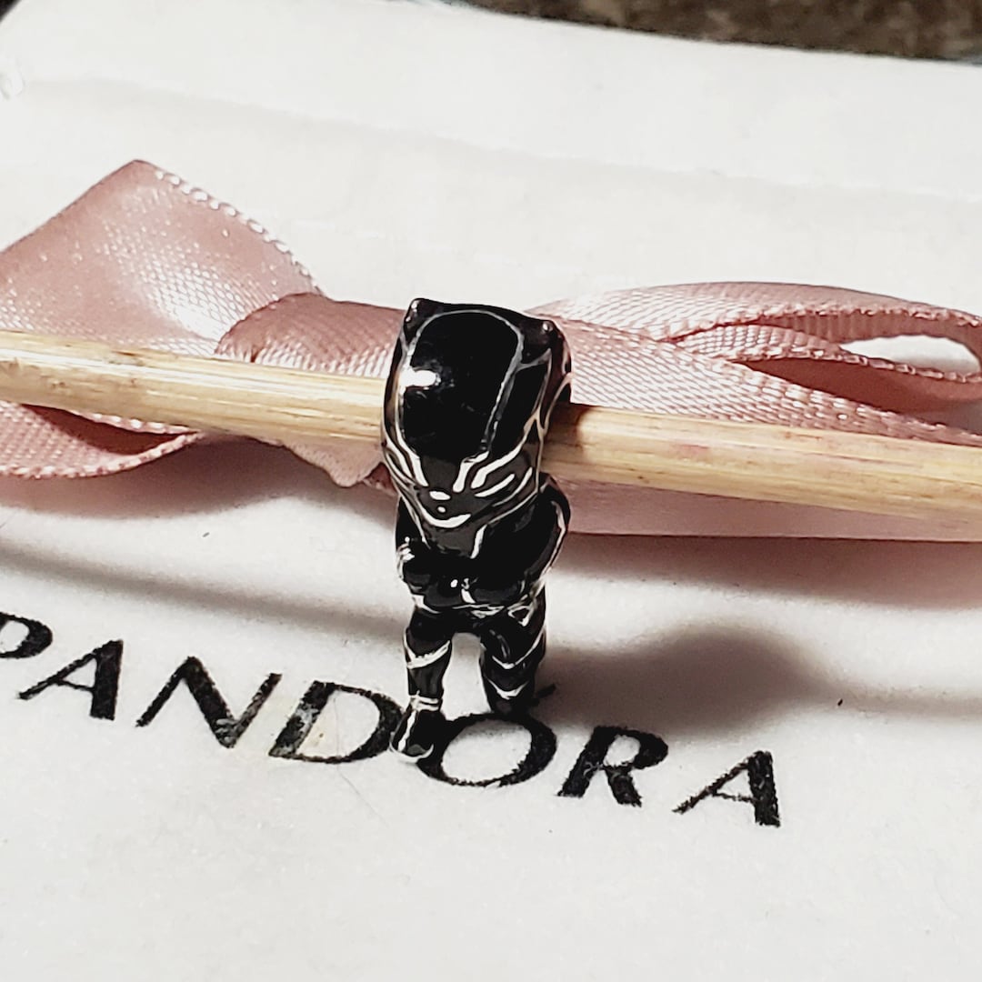 Authentic Pandora MARVEL the Avengers Black Panther Charm 790783C01 - Etsy