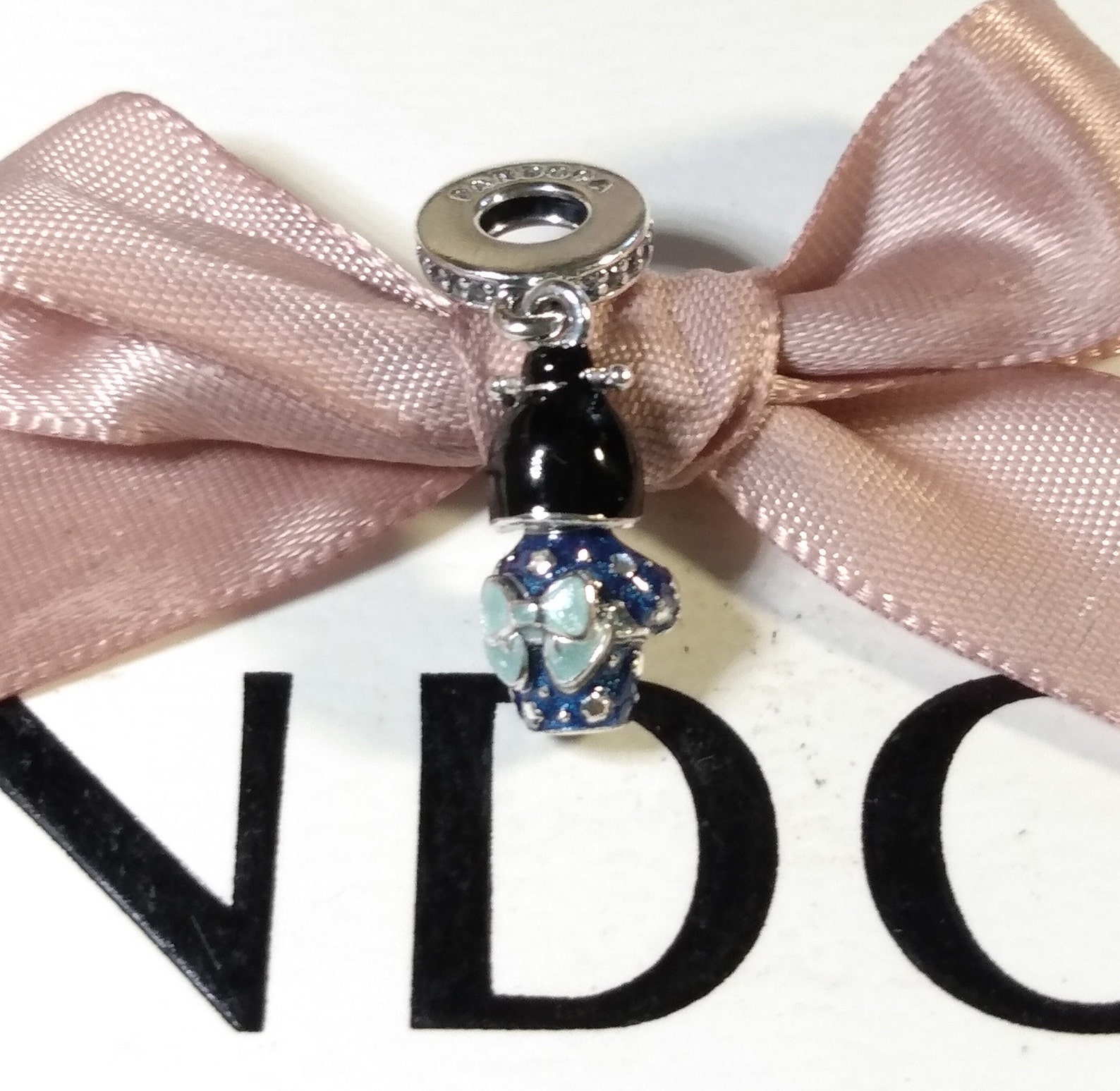 Authentic Pandora Silver Charm Japanese Doll in Blue Kimono | Etsy