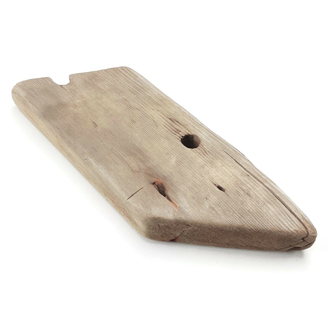 13" Small, Chunky Driftwood Board With Holes - Etsy