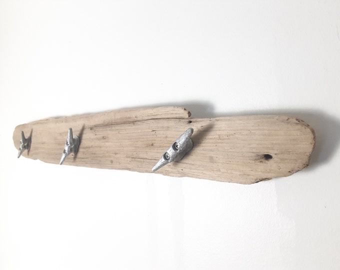 32 Nautical Driftwood Hat Rack With 3 Cleats - Etsy