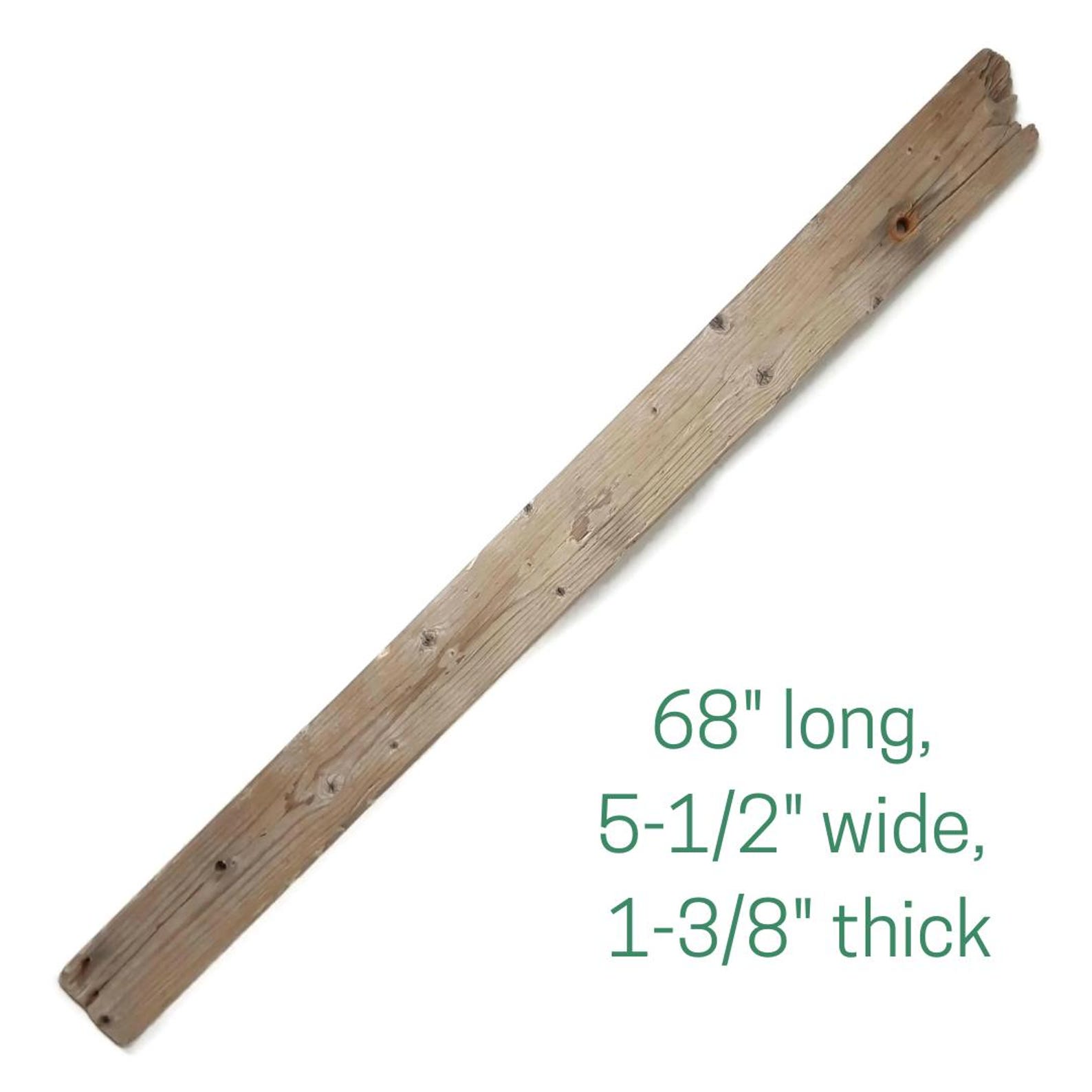 68" XL Knotty Driftwood Plank With Choppy End | Large Driftwood Shelf ...