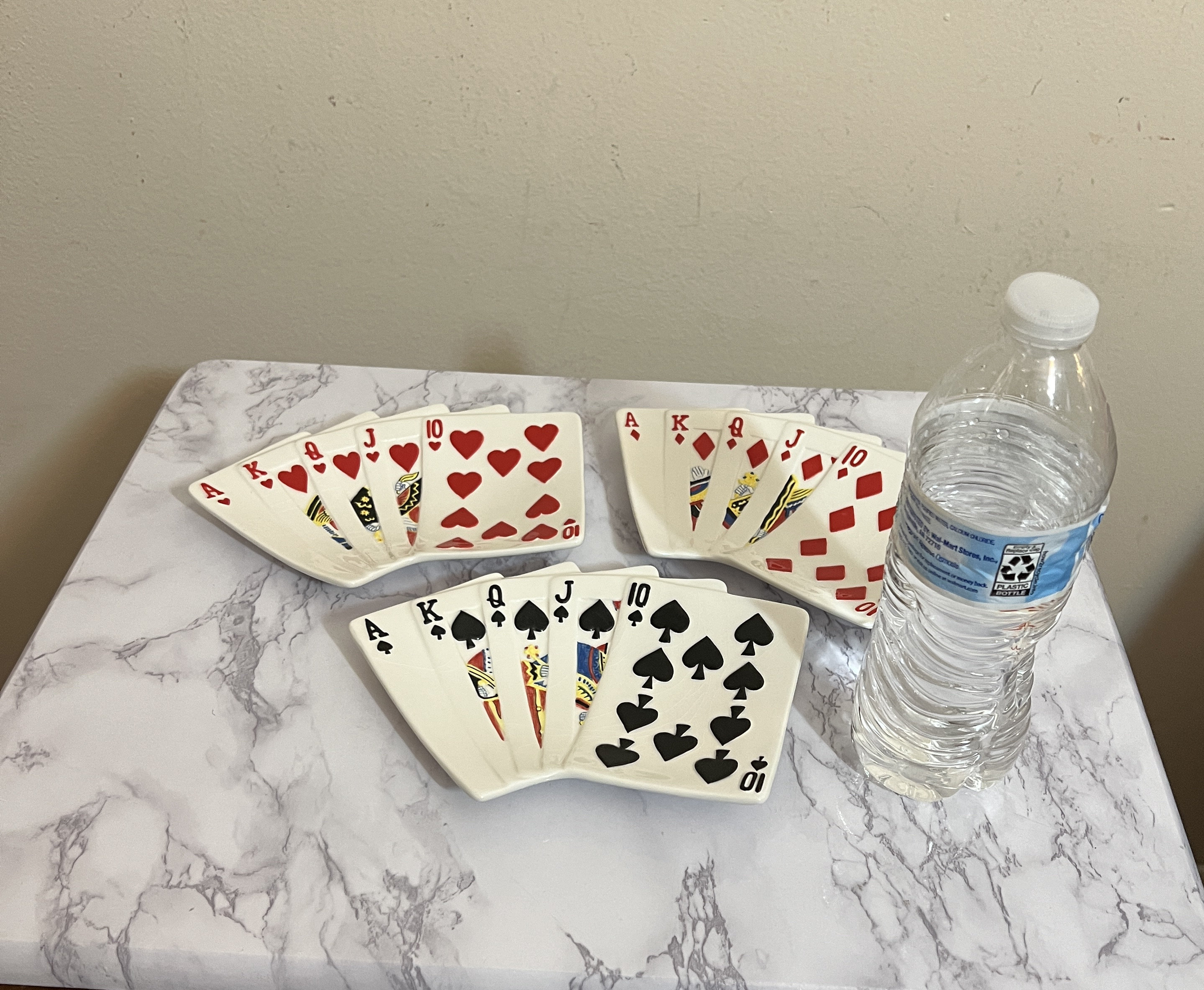 Fitz and Floyd Game Night Playing Cards Plates Royal Flush 3 Plates - Etsy
