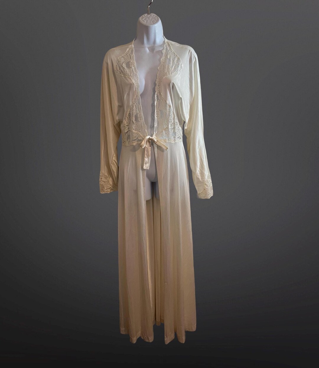 Rosa Puleo-szule Lily of France Nylon & Lace Dressing Gown Peignoir ...