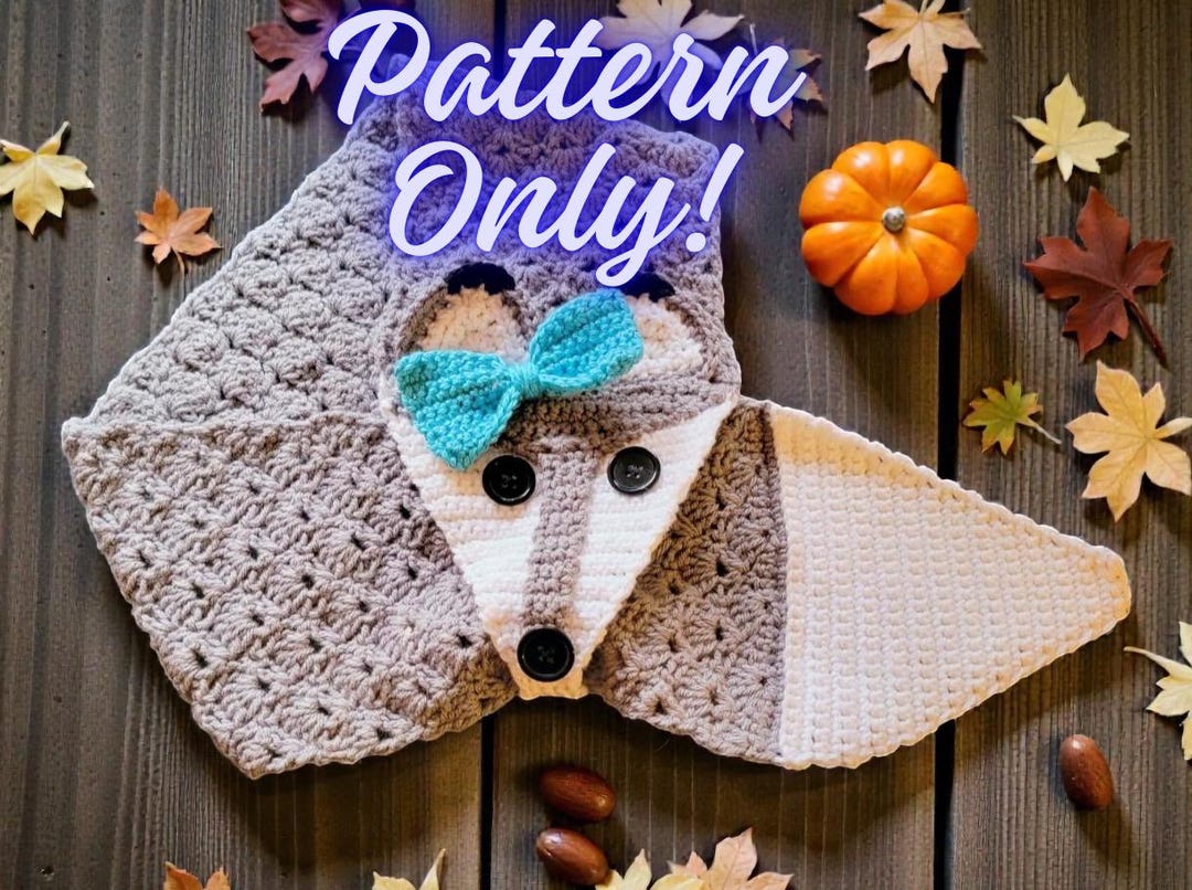 Crochet Adult Fox Scarf Pattern - Etsy