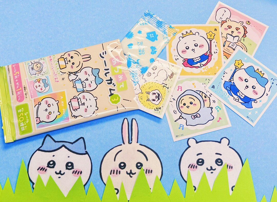 Chiikawa Collection Volume 3 Sticker & Chewing Gum Pack - Etsy