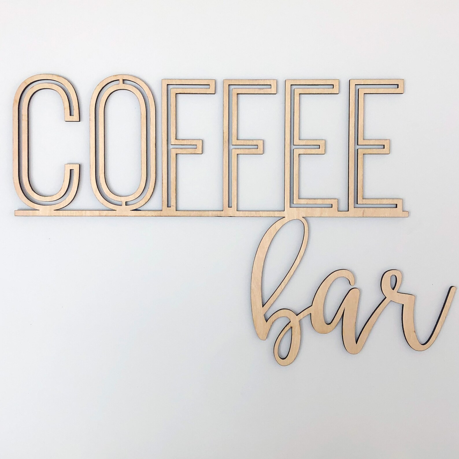 Coffee Bar Sign Coffee Cutout Script Cutout - Etsy
