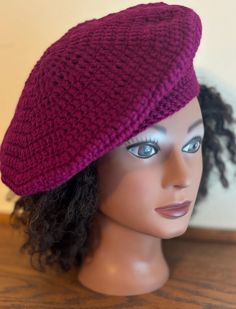 Crochet Raspberry Beret - Etsy