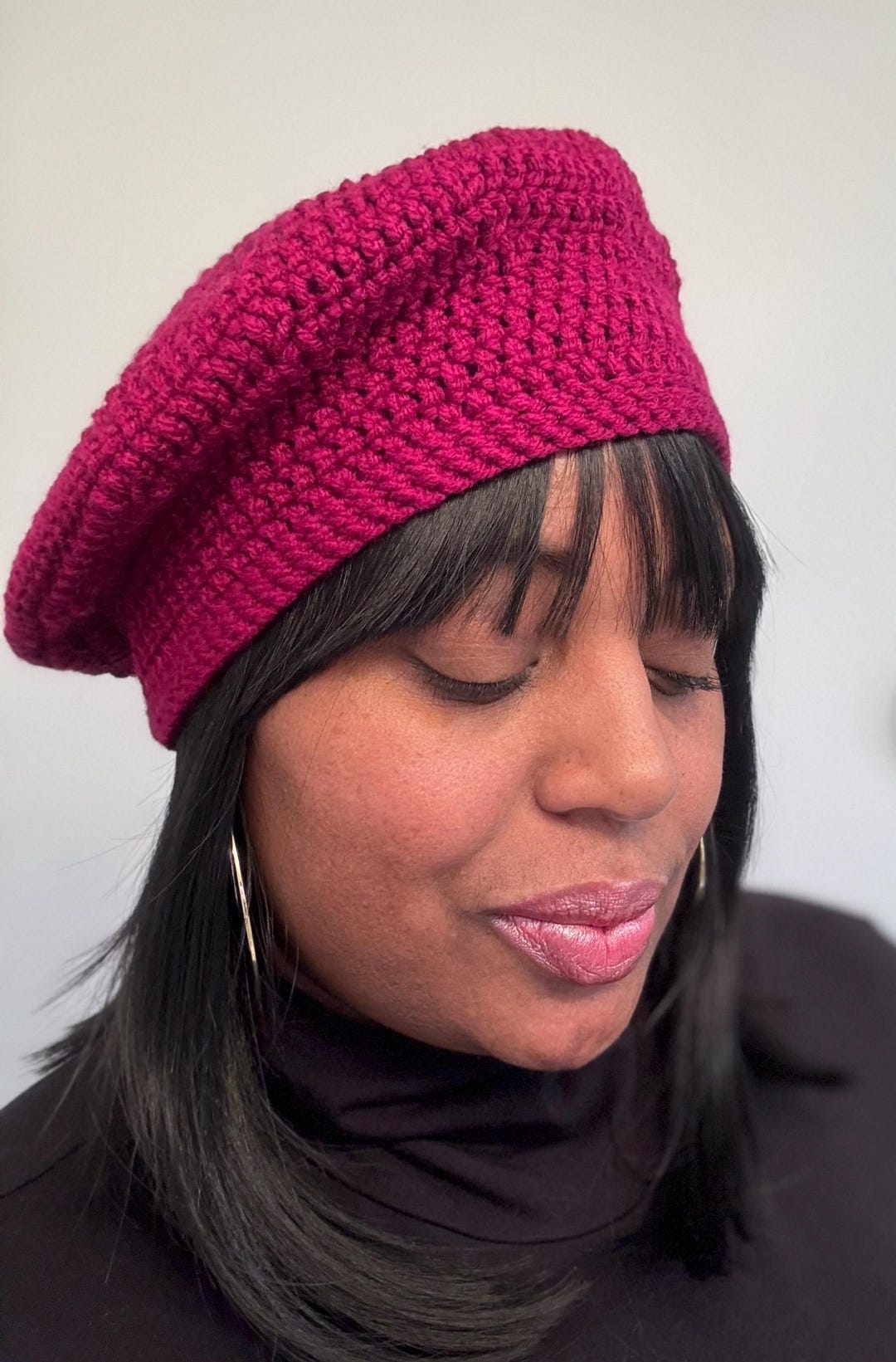 Crochet Raspberry Beret - Etsy
