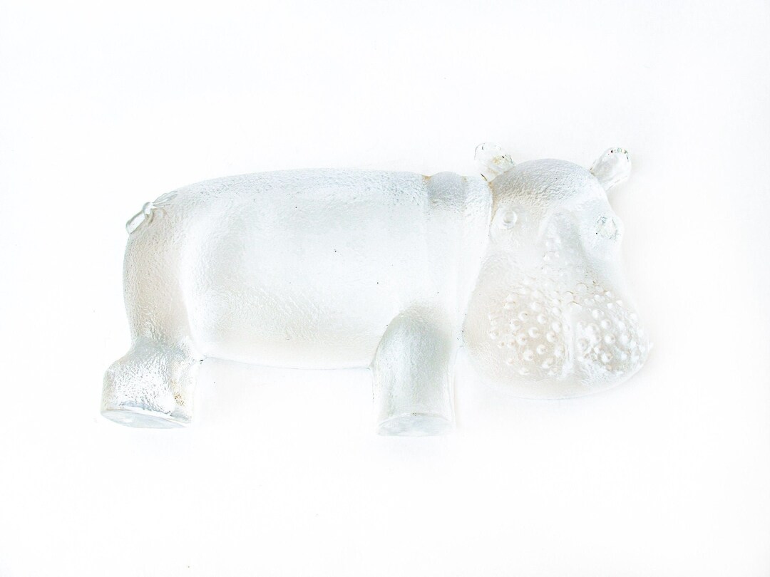 Glass Hippo Paperweight - Etsy