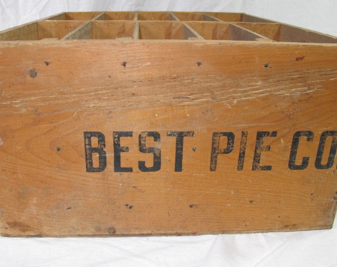 Seattle Box Co. Vintage Best Pie Co. Wood Crate With Dividers - Etsy
