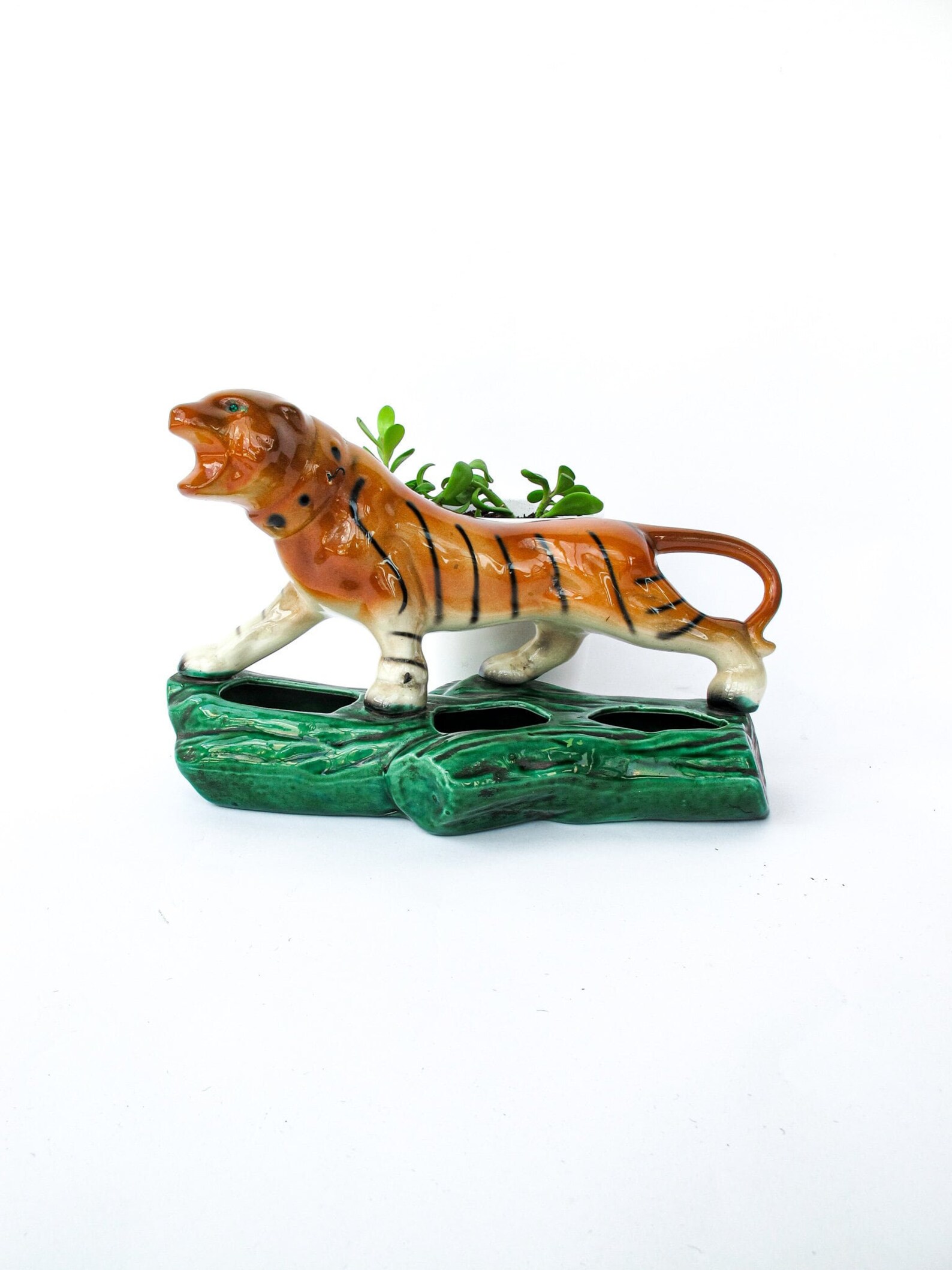 Ceramic Tiger Planter Statue | Etsy