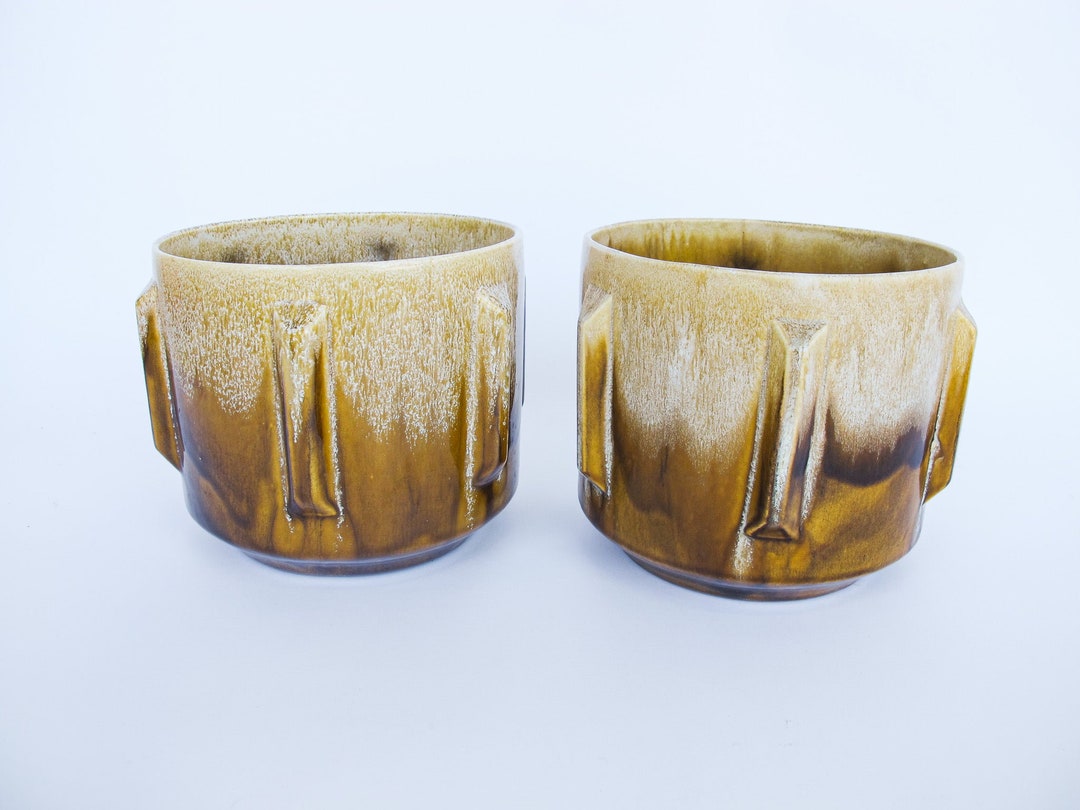 Midcentury Atomic California Pottery Ceramic Plant Pots sold ...