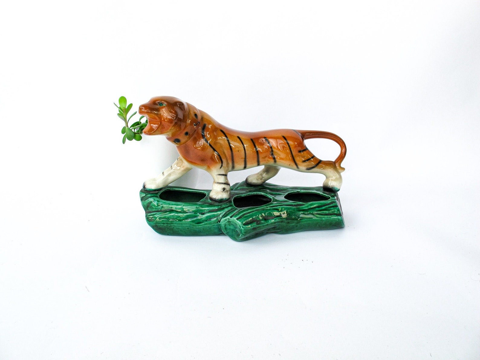 Ceramic Tiger Planter Statue | Etsy