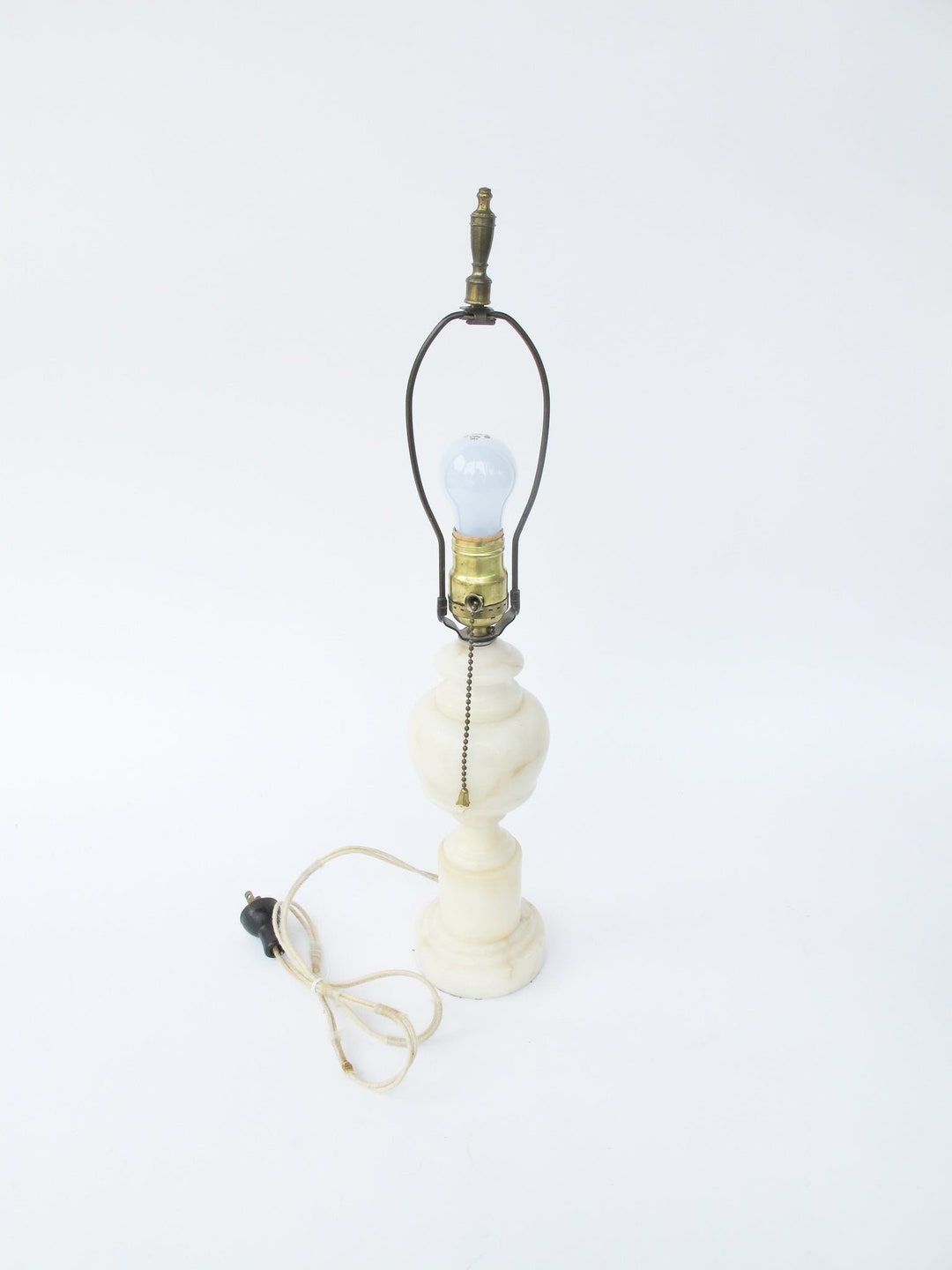 White Marble Stone Base Lamp - Etsy