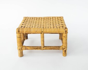 Small Wicker Stool - Etsy
