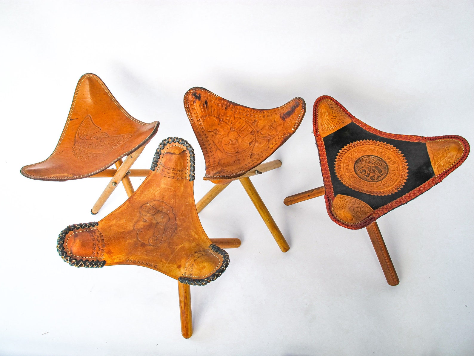 Leather Tri-fold Folding Camping Stools sold Separately - Etsy