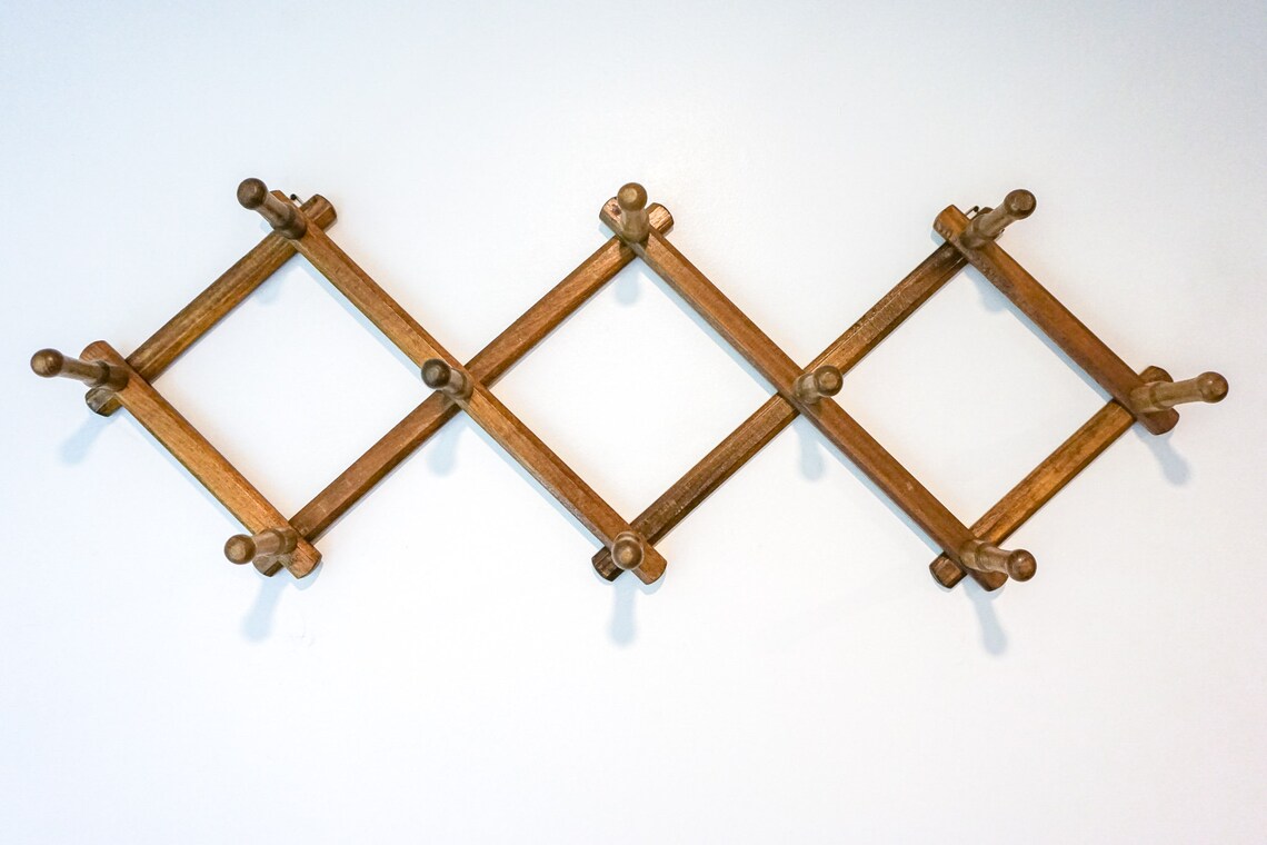 Wood Accordion Wall Peg Racks sold Individually | Etsy