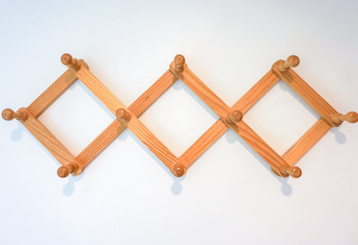 Wood Accordion Wall Peg Racks sold Individually | Etsy