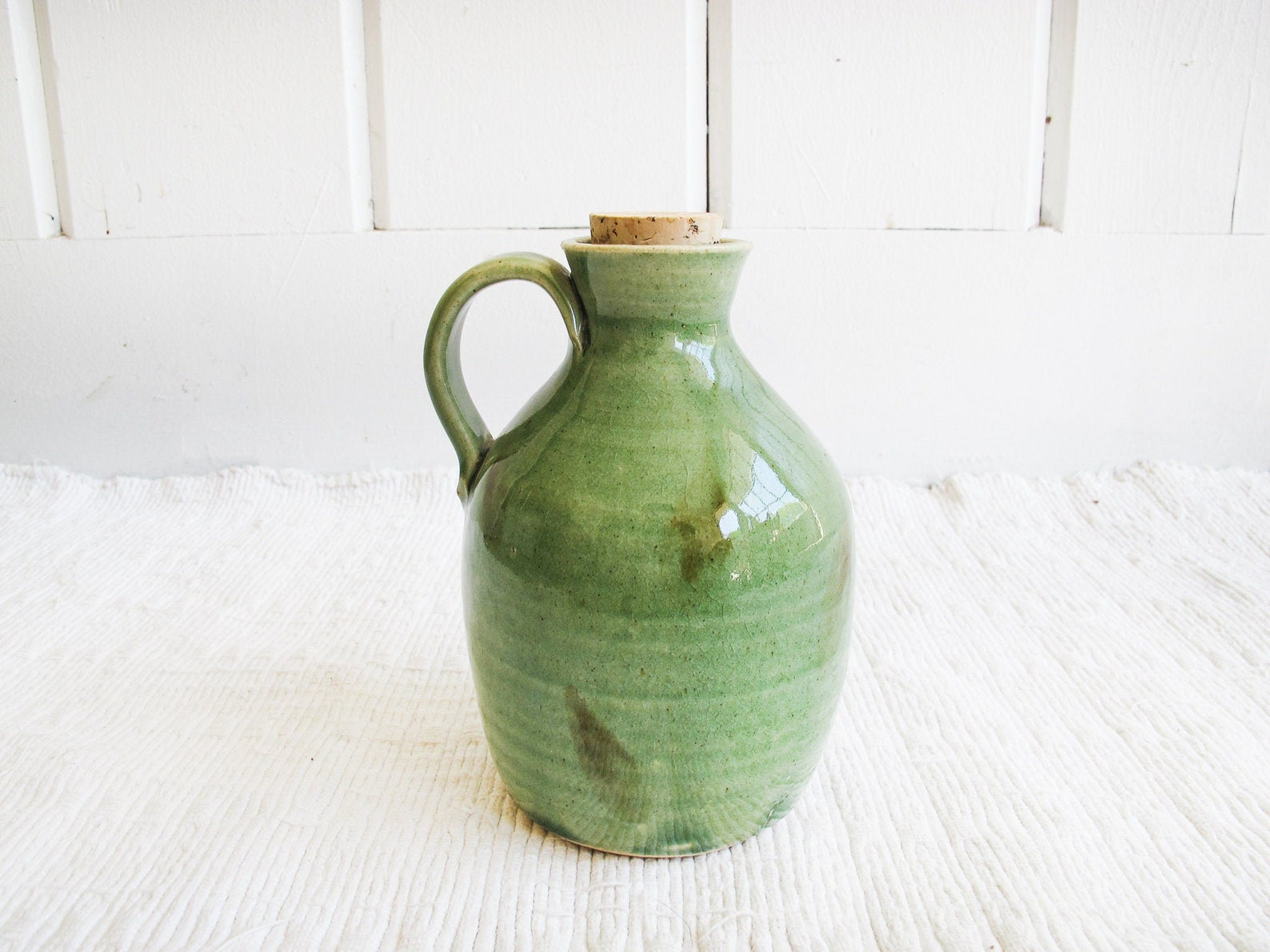 Ceramic Oil Jug Jar With Cork Stopper Made in Portugal - Etsy