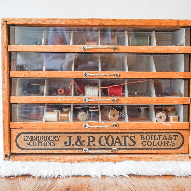Antique Thread Cabinet - Etsy