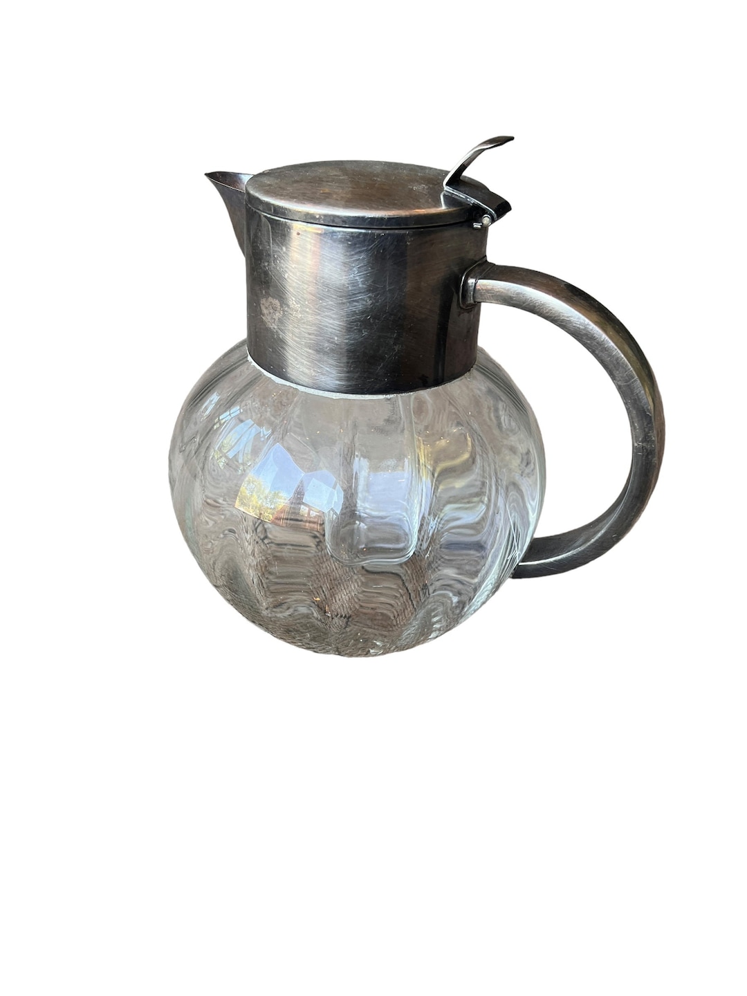 Antique German Pitcher Ice Tea Glass and Plated Sterling With Insert - Etsy