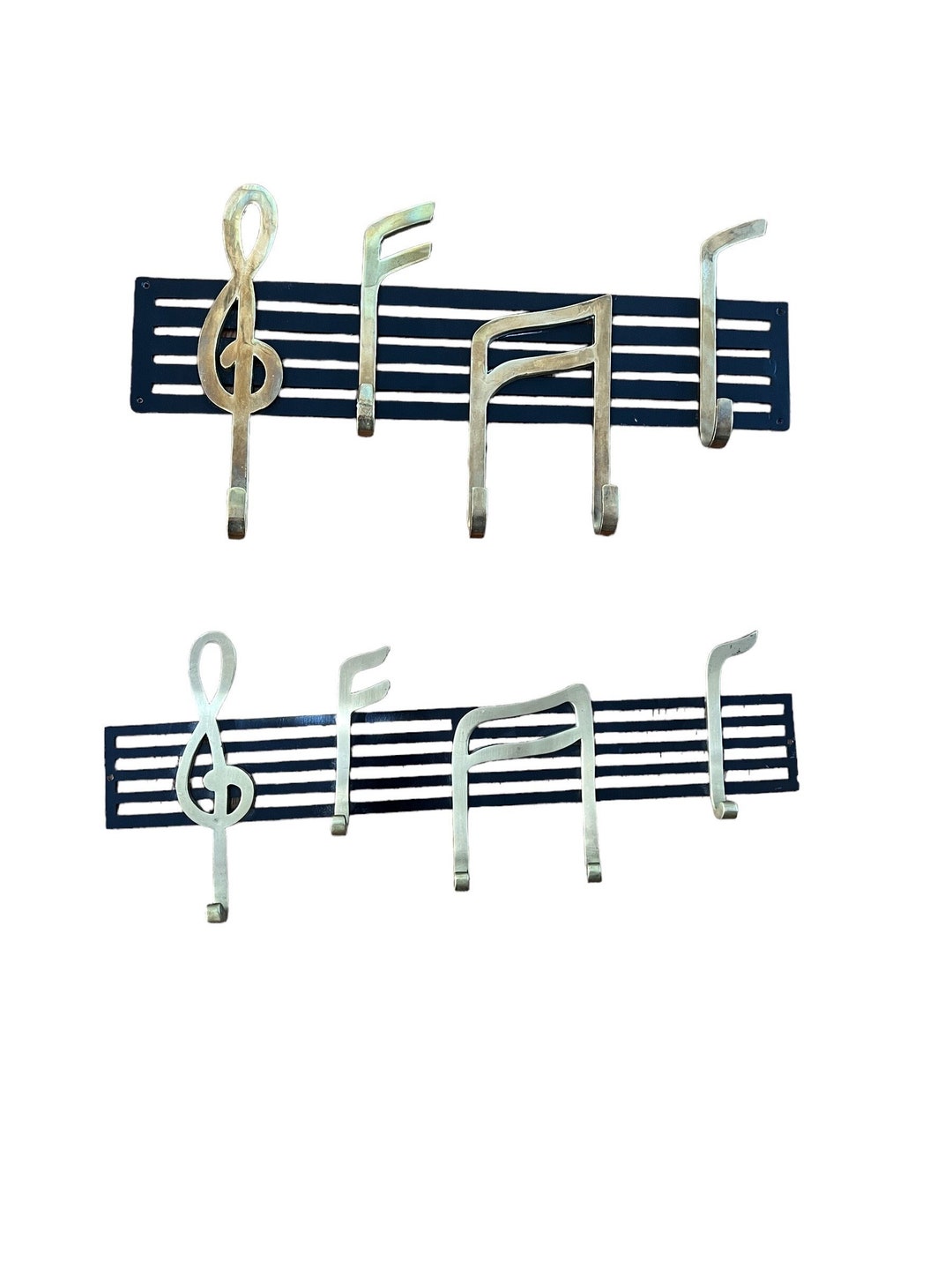 Music Note Wall Hooks Vintage Brass and Cast Iron - Etsy