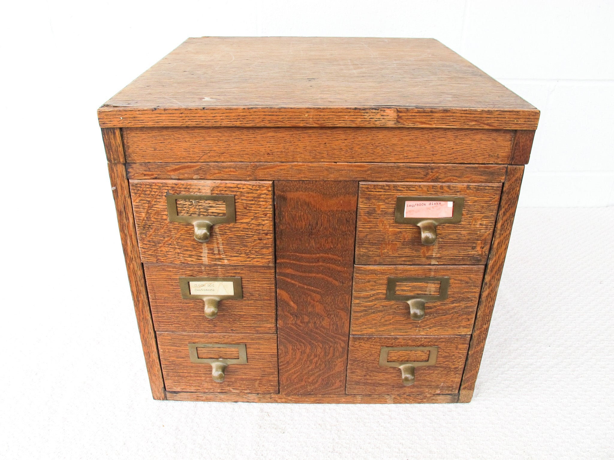 Antique card file cabinet store