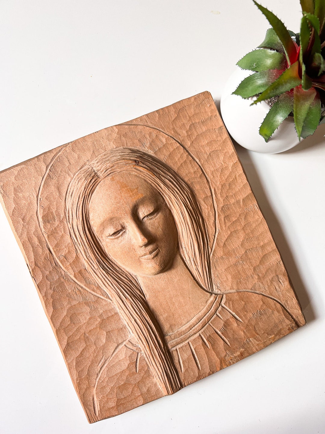 Carved Wood Mary Art (sold Individually) - Etsy
