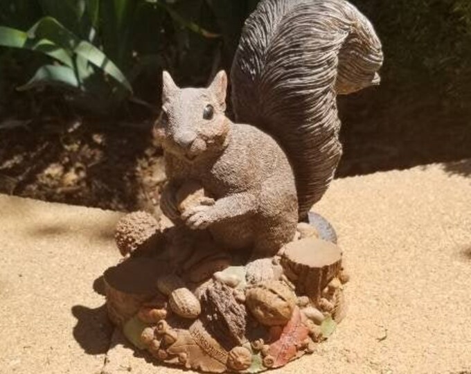 Vintage Outdoor Decor Garden Decor Squirrel Lawn Ornament Made in USA ...