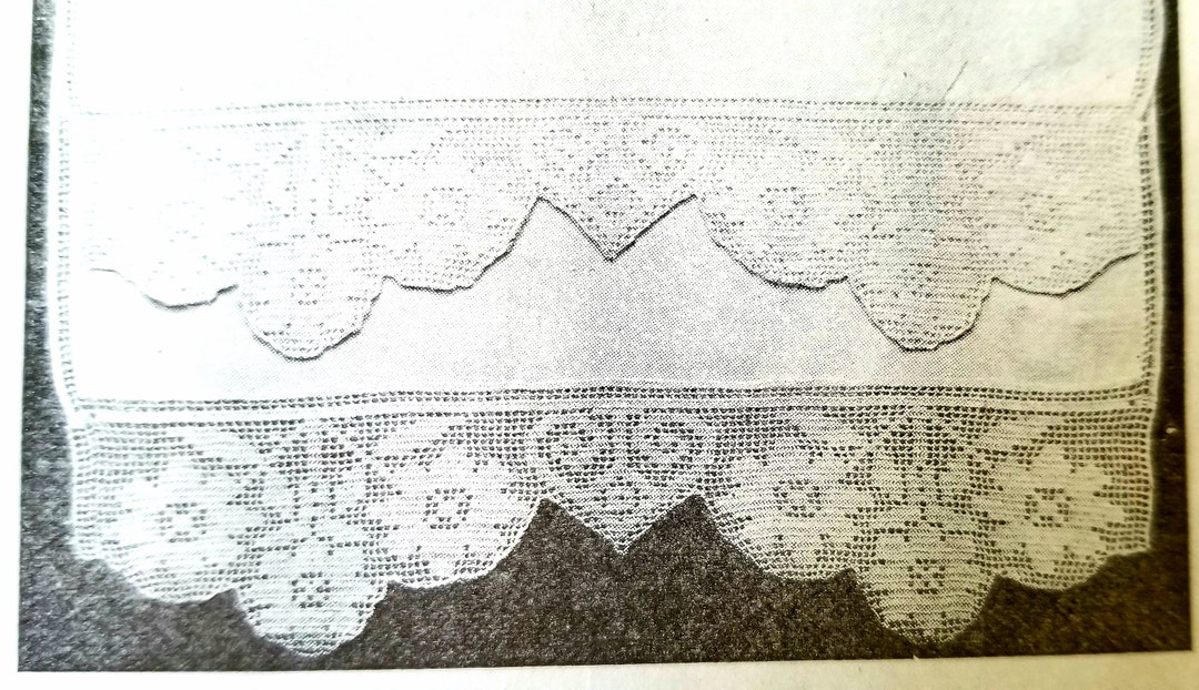 1921 Antique Crochet Pattern, Digital Scarf With Border Pattern From ...