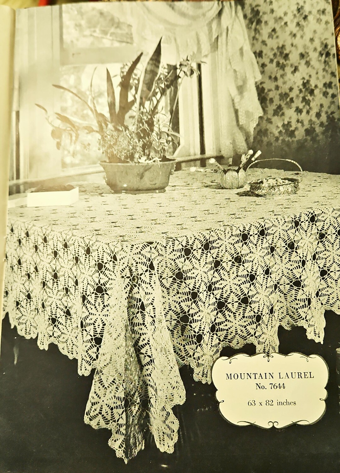 1940s Vintage Crochet Pattern Instant Download, Mountain Laurel Pattern ...