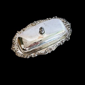 Vintage Sheridan Silverplated Butter Dish, Silver Plate Butter Dish ...