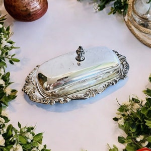 Vintage Sheridan Silverplated Butter Dish, Silver Plate Butter Dish ...