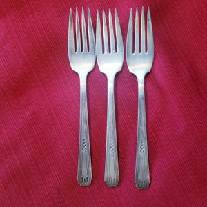 3 Vintage Silver Plate Forks From the 1930s-40s, WM Rogers & Son Forks ...